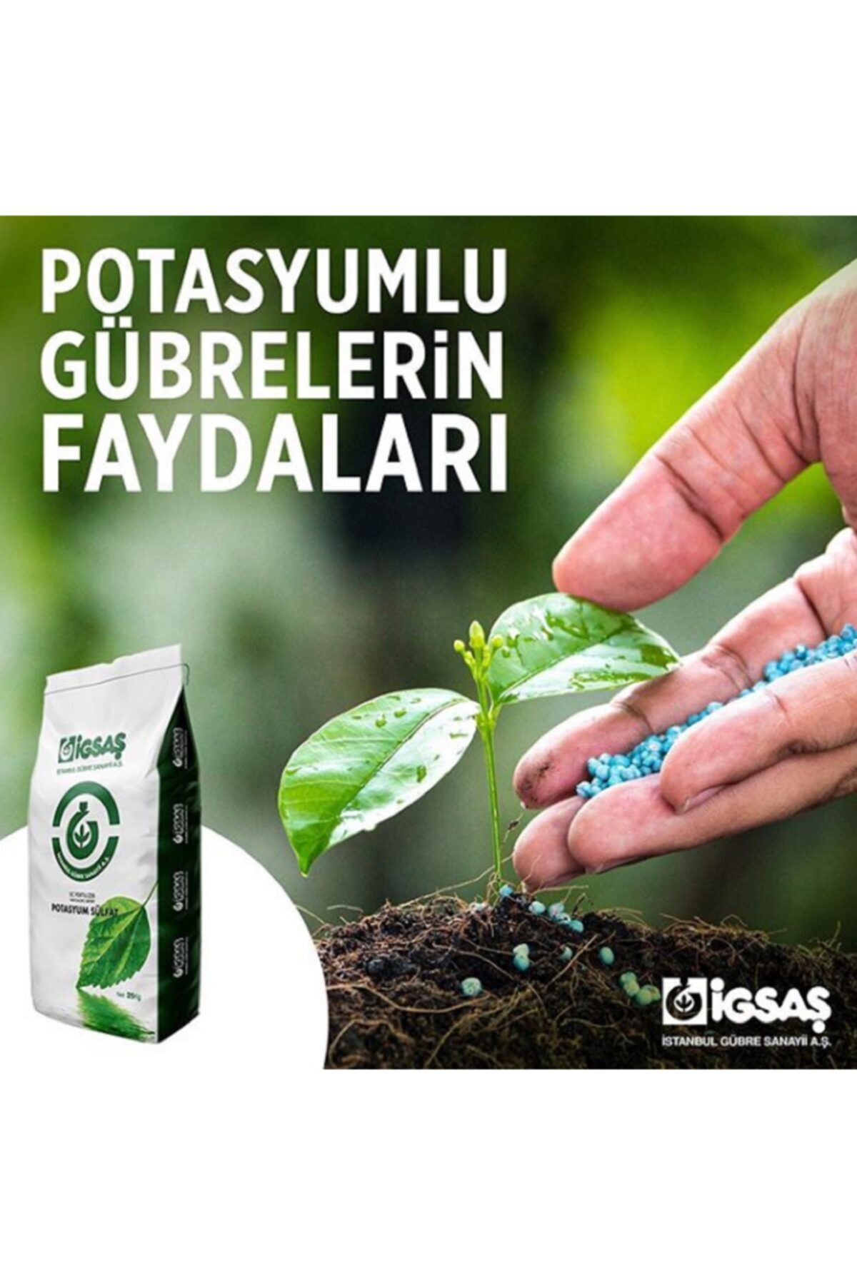 İGSAŞ Potasyum Sülfat %51 Toz Suda Çözünür Damla Sulama Yaprak Gübresi ...