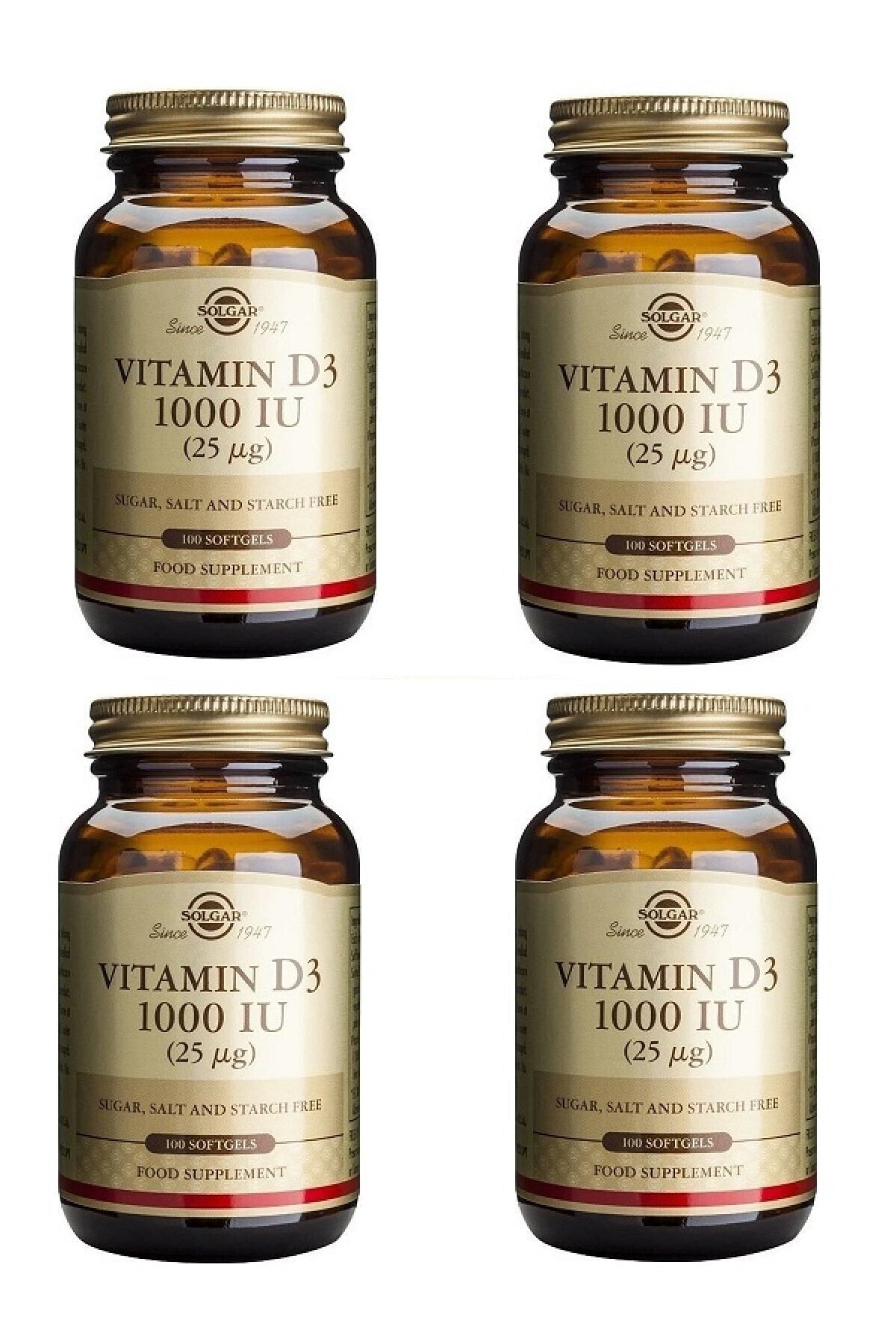 Solgar D3 Vitamini 1000Iu 100 Kapsül 4 Adet Fiyatı, Yorumları - Trendyol