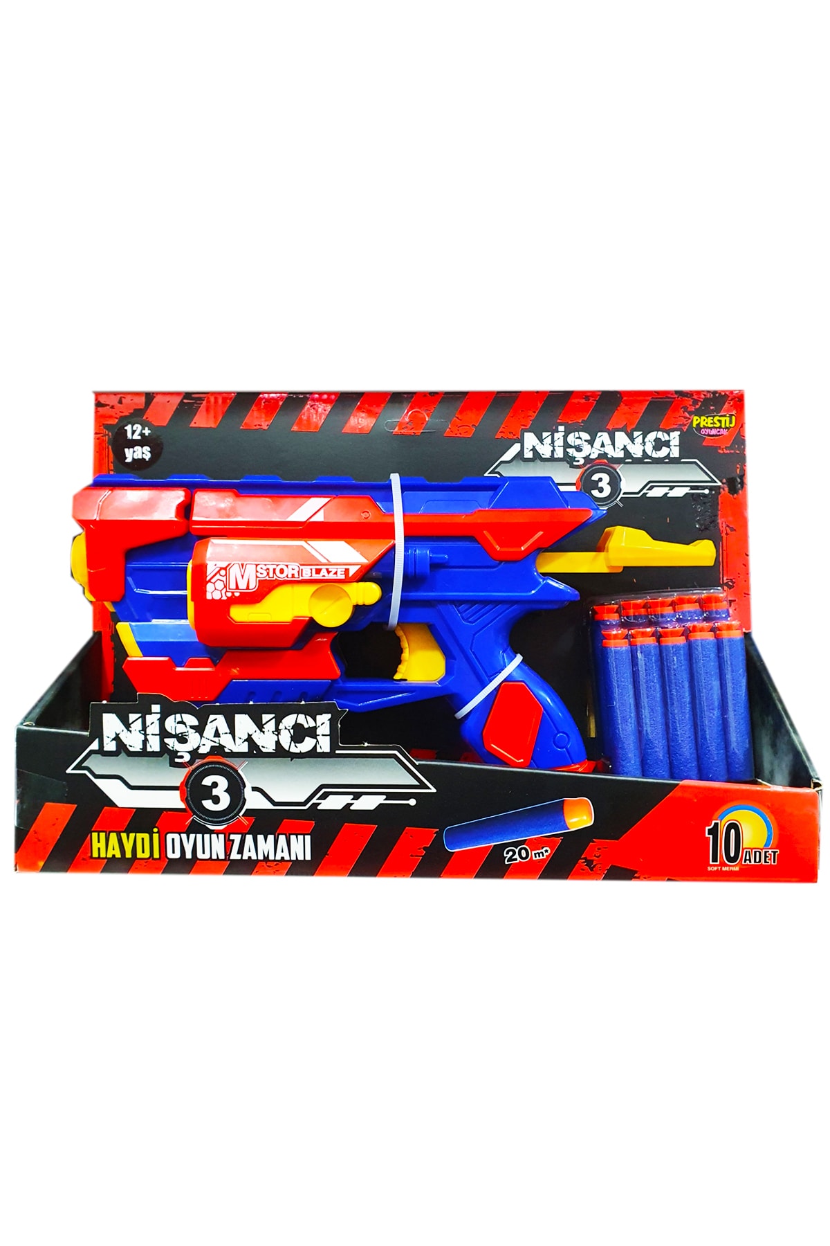 Prestij Oyuncak Sünger Mermi Atan Nerf Benzeri Nişancı 3 Oyuncak Tabanca 20 Mermi Nerf-nisanci3 ...