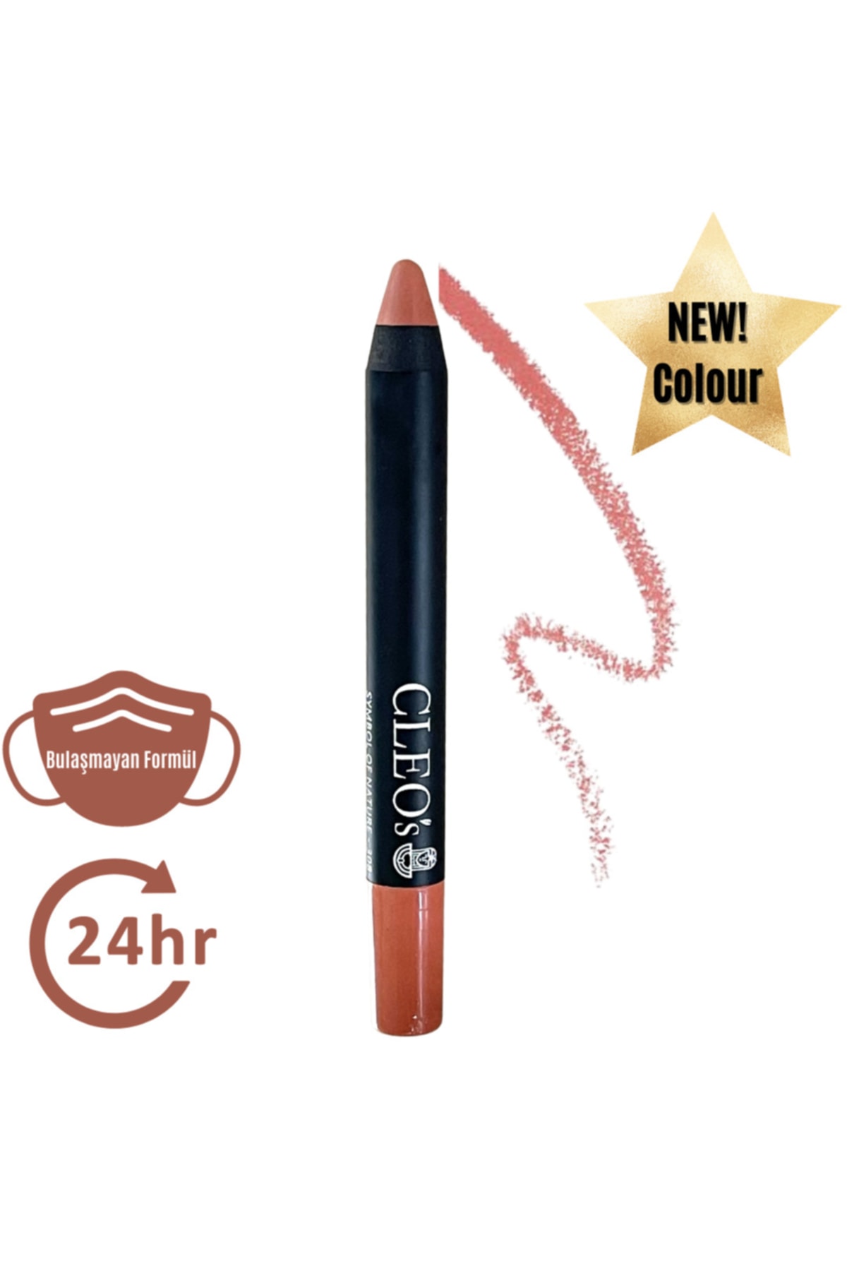 Cleo Cosmetics 24 Saat Kalıcı Waterproof Matte Lipstick Crayon -symbol ...