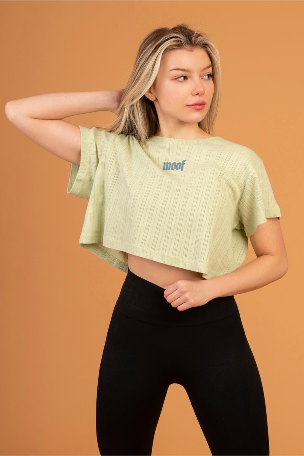 Woof Gym 3d Woof Print Crop Top Soft Green Fiyatı, Yorumları - Trendyol