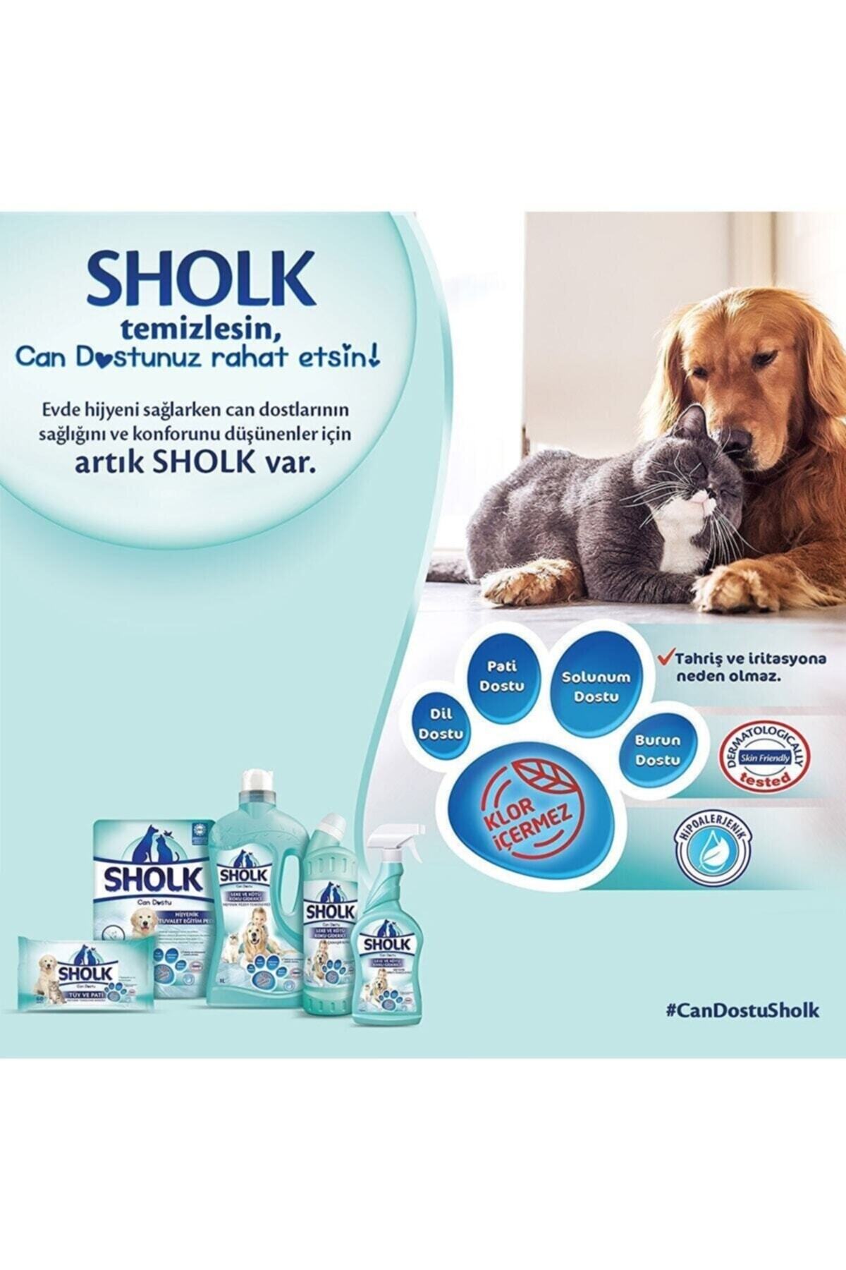Sholk Evcil Hayvan Hipoalerjenik Klor Içermeyen Köpek Kedi Leke Ve ...