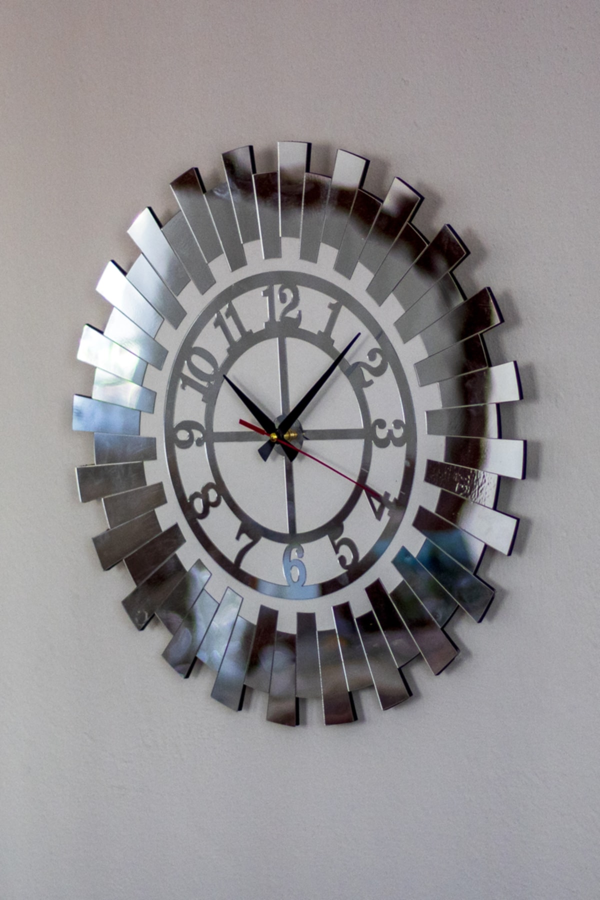 Tuba Design Dekoratif 50x50 Cm Duvar Saati Asil Oval Beyaz Mdf Üzeri ...