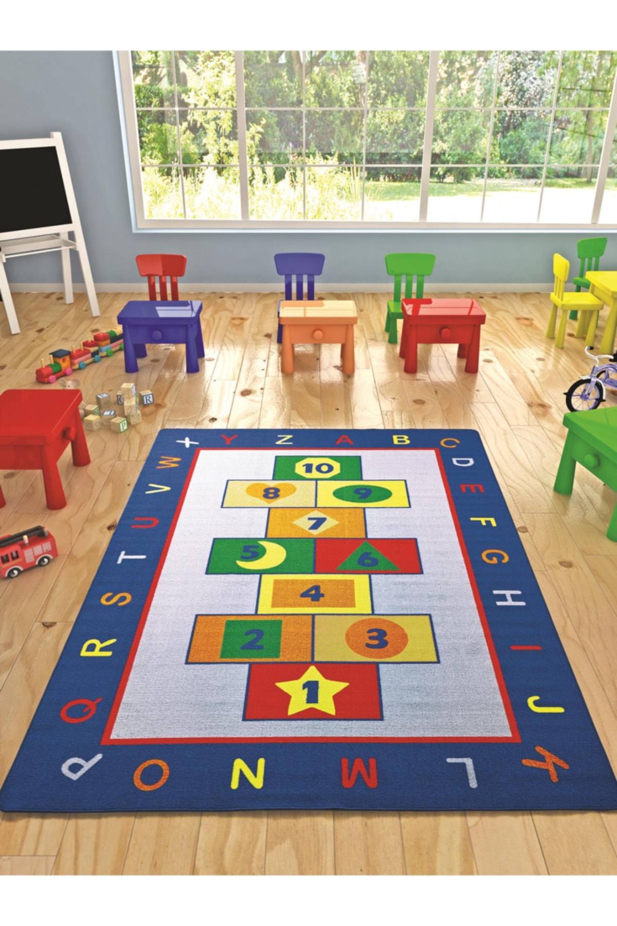 Confetti Game 133x190 Mavi Bukle Anaokulu Kreş Ve Çocuk Halısı Fiyatı ...