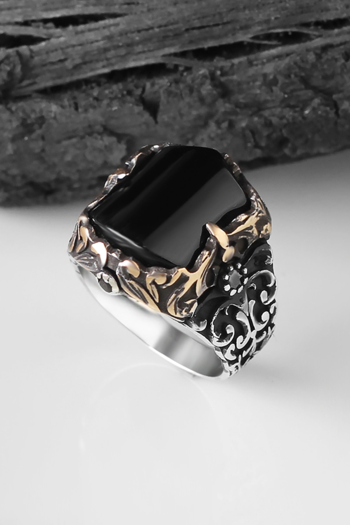 BayVog Oniks Taşlı Desenli 925 Ayar Erkek Gümüş YüzükFiyatı, Yorumları ...