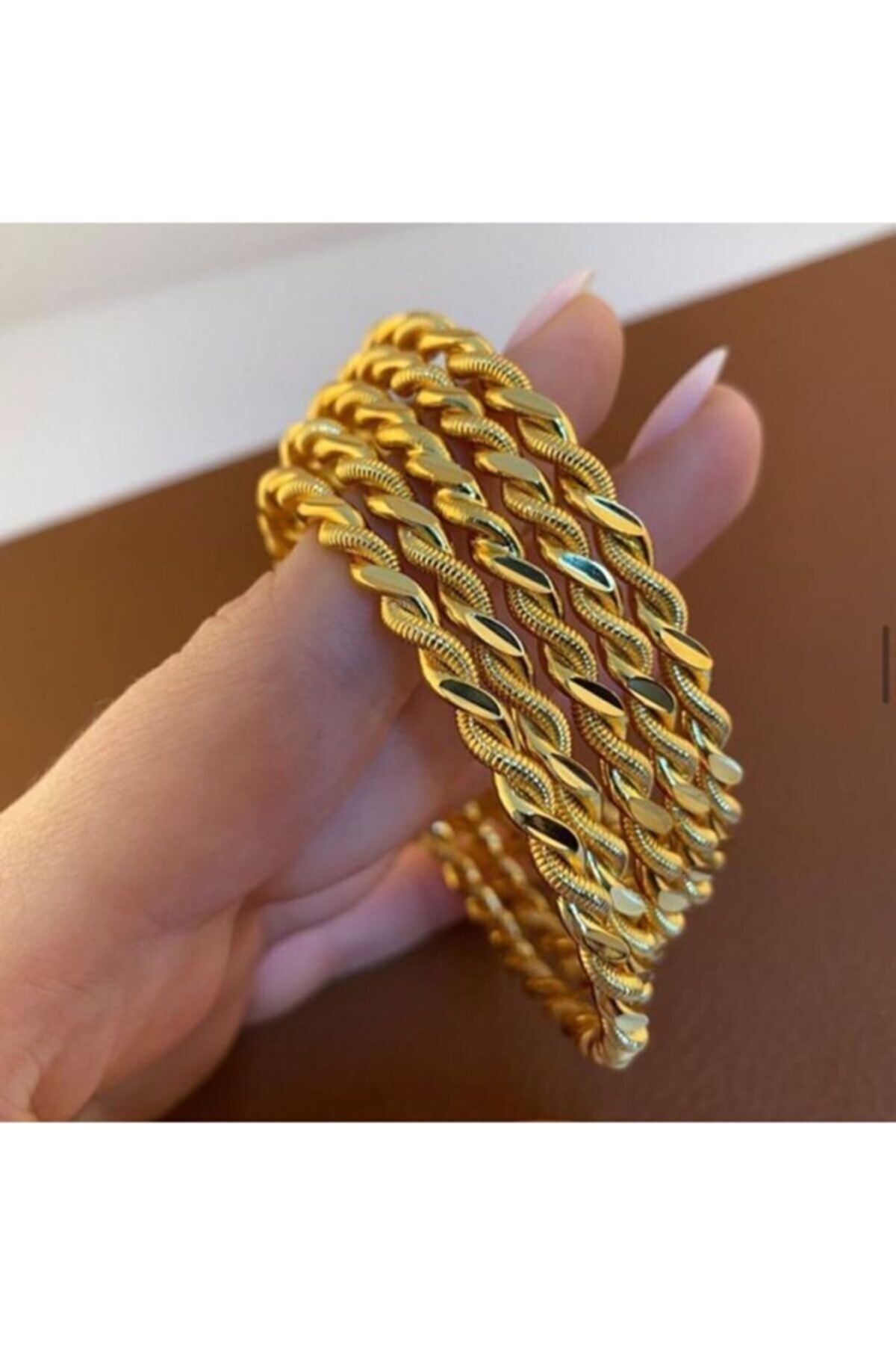 Barış Gold Altın Kaplama İmitasyon Burma Bilezik 22 Ayar Kaplama 21 cm ...