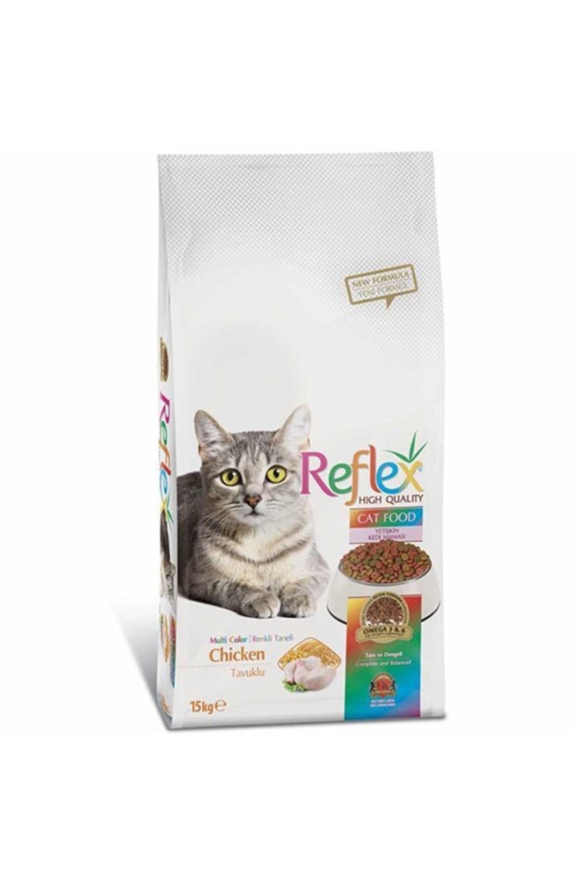 Reflex Multi Color Renkli Taneli Tavuklu Yetişkin Kedi Maması 15 Kg ...