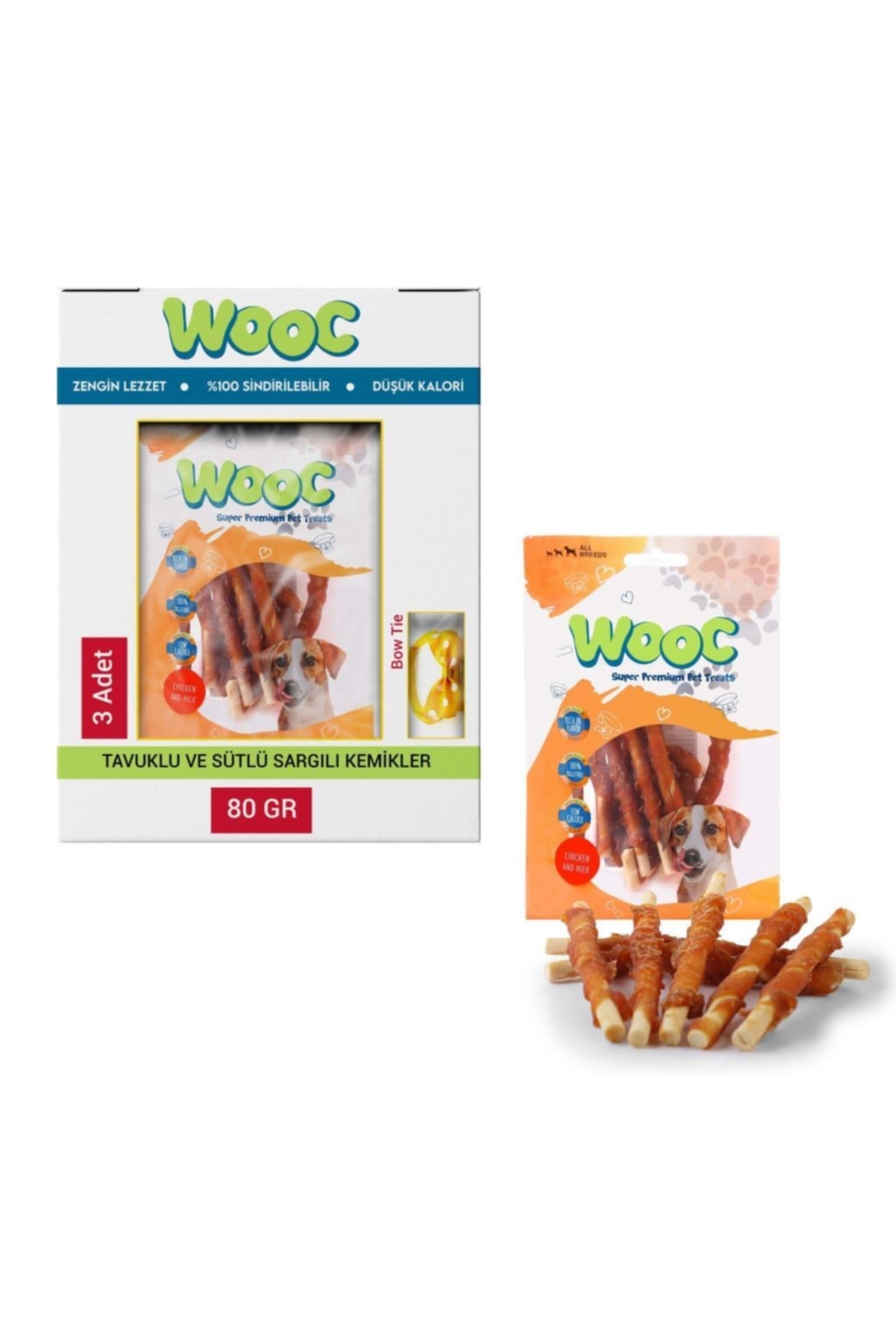 Wooc Super Premium Pet Treats Tavuk Sargılı Sütlü Stick Köpek Ödül ...