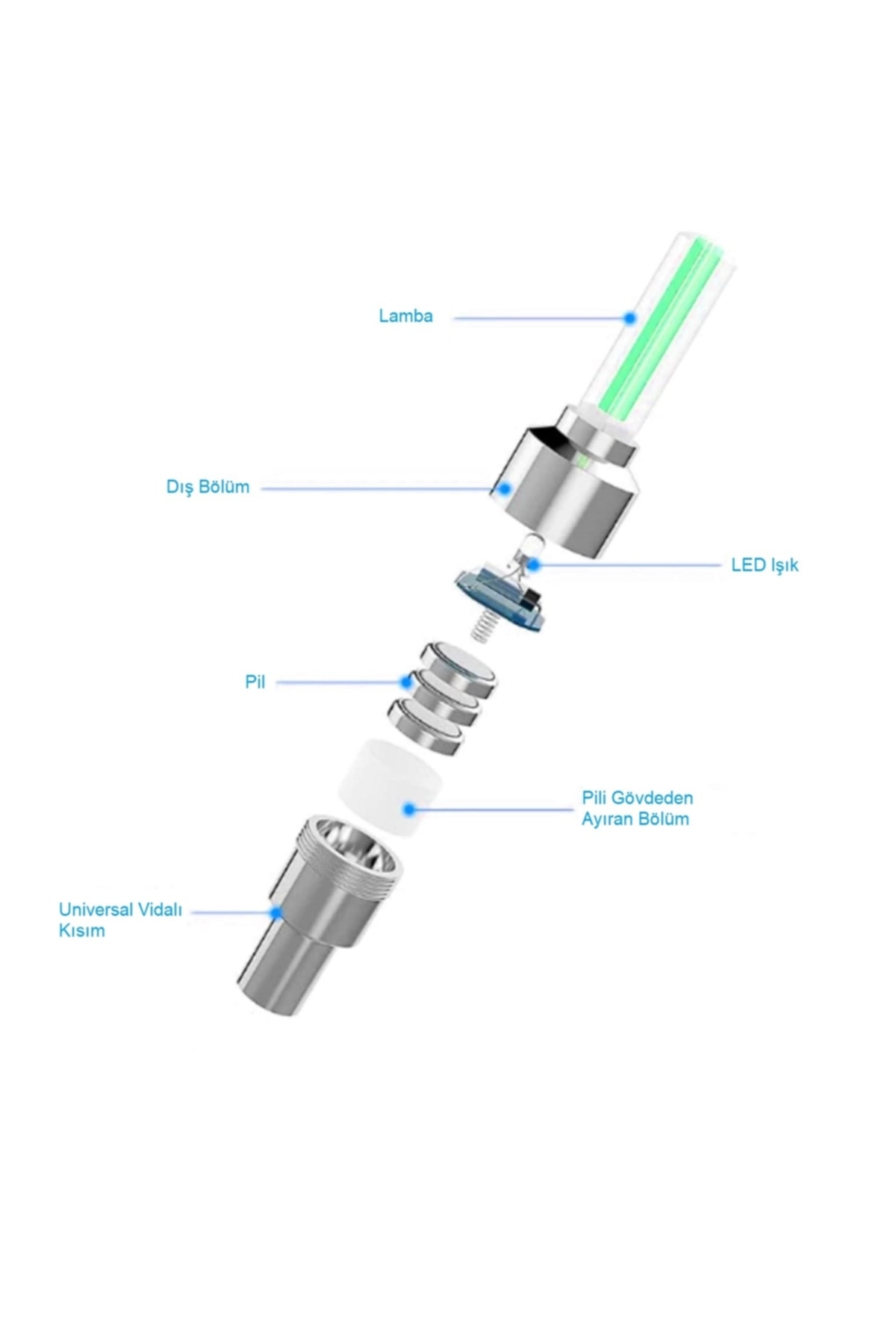 OptaPro 1 Çift Led Işıklı Hareket Sensörlü Yeşil Işıklı Sibop Kapağı ...