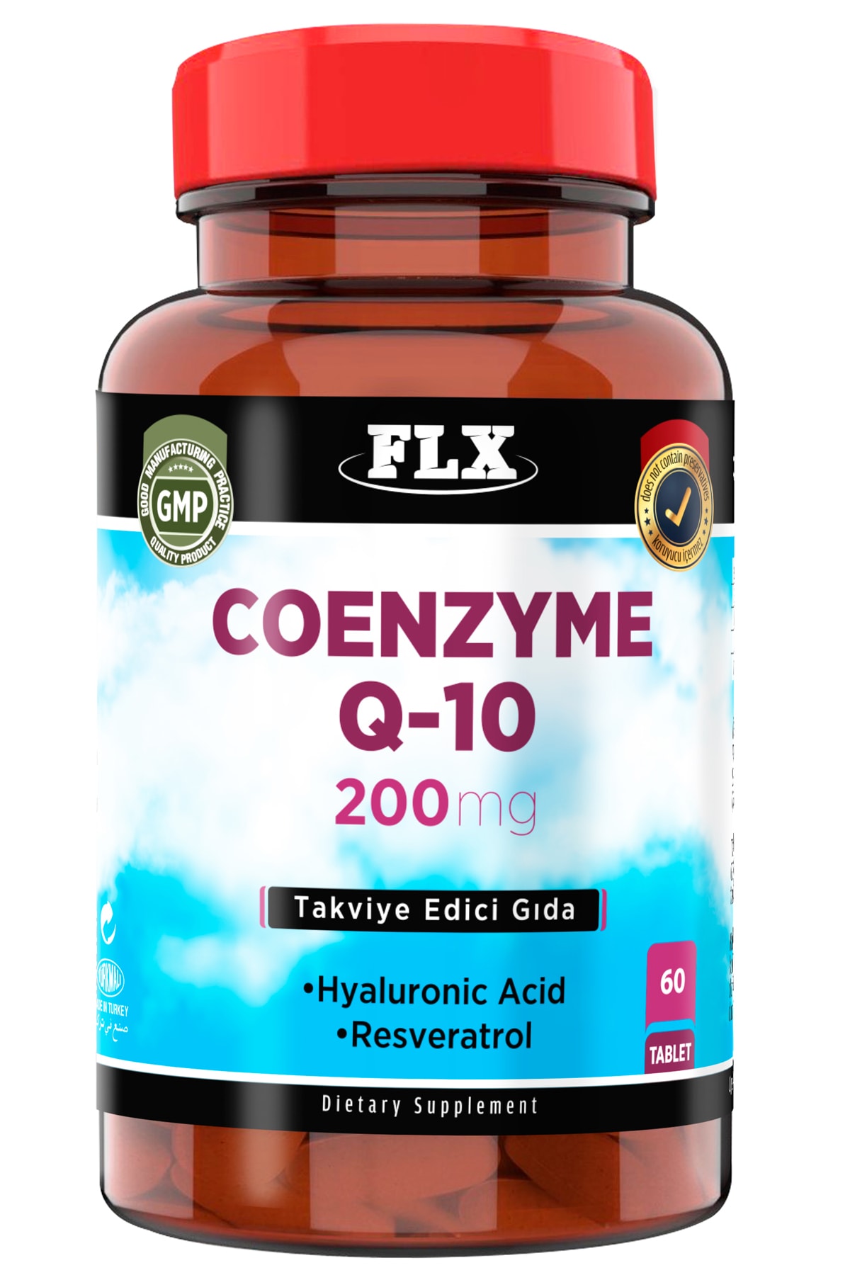 FLX Coenzyme Q-10 200 Mg Hyaluronik Asit Resveratrol 60 Tablet Fiyatı, Yorumları - Trendyol