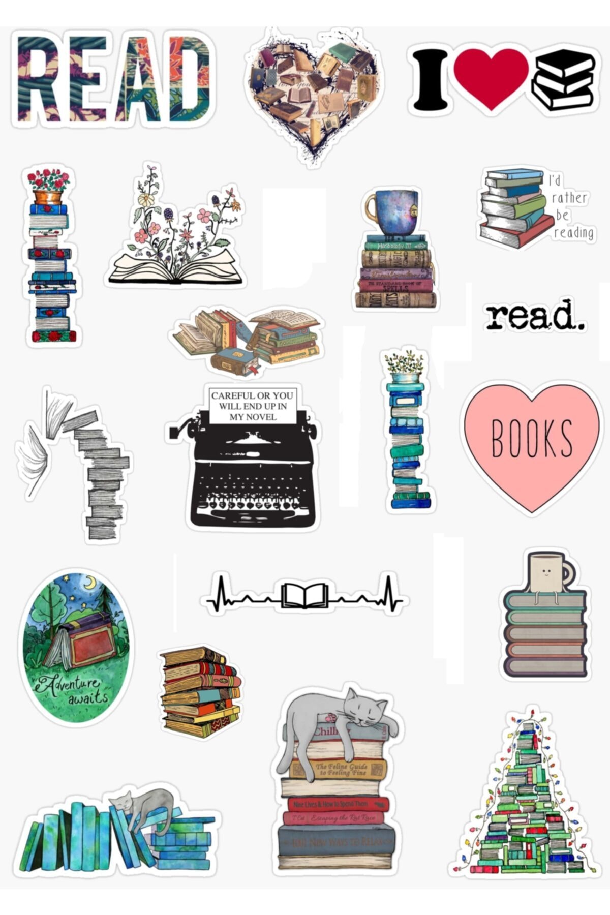 MiniPera Kitap Okumak Tasarımlı 20'li Sticker Seti Fiyatı, Yorumları ...