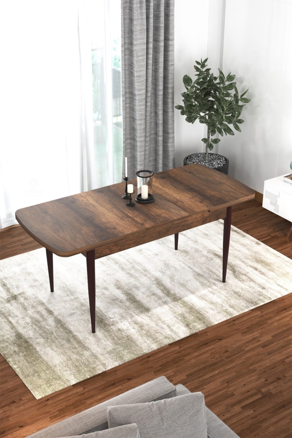 Canisa Concept Canisa Kor Serisi 70x114 Açılabilir Barok Mutfak Masası ...