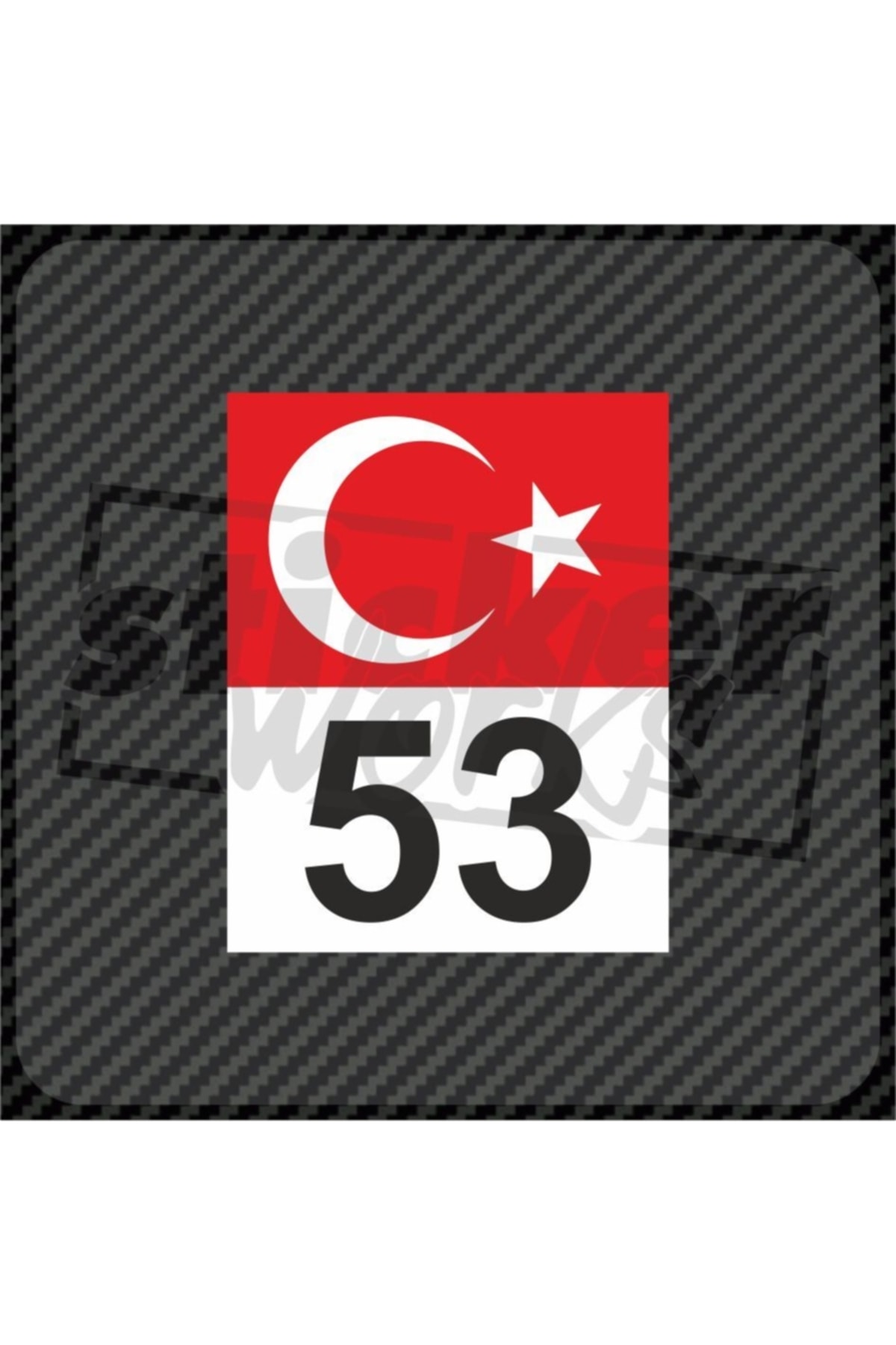 Sticker Works 53 Bayrak Numara Sticker - Fiyatı, Yorumları
