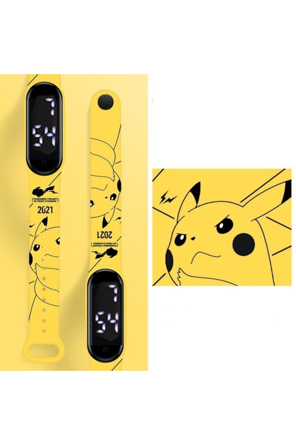Zigver Pokemon Pikachu Elektronik Saat Kordon Anime Karikatür Dijital ...