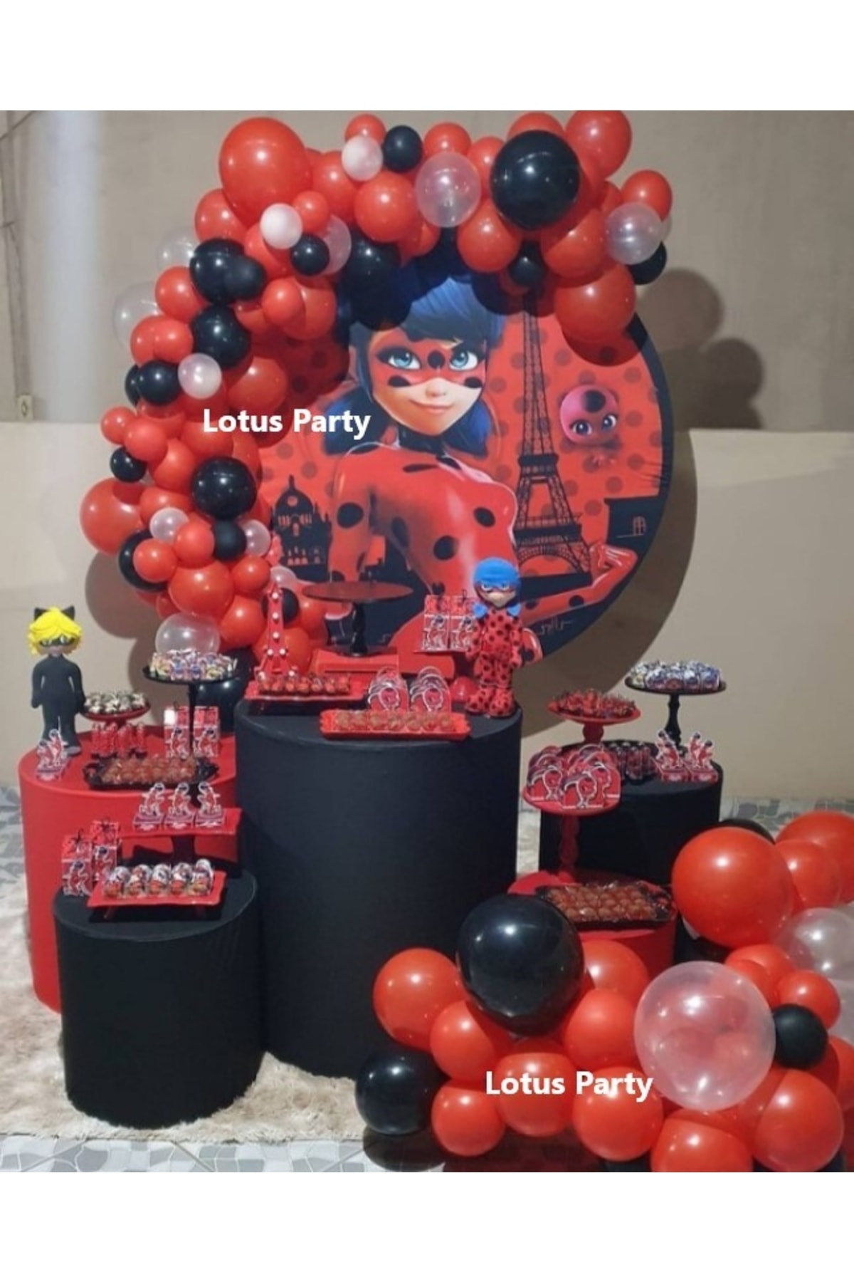 LOTUS PARTY 100 Adet -inanılmaz Aile Konsepti - Kırmızı - Siyah - Şefaf ...