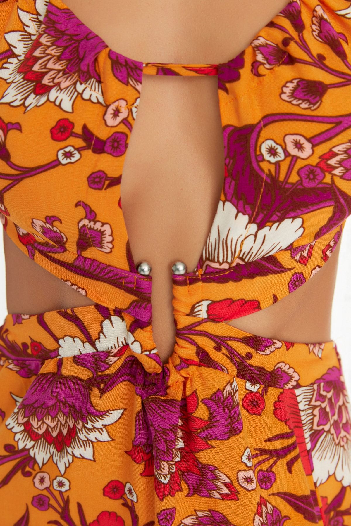 Trendyol Collection Orangefarbenes Floral Gemustertes Detailliertes