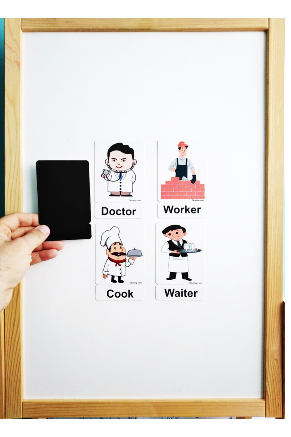 Okuling Manyetik Ingilizce Kelime Kartları Flashcards Meslekler / Jobs ...