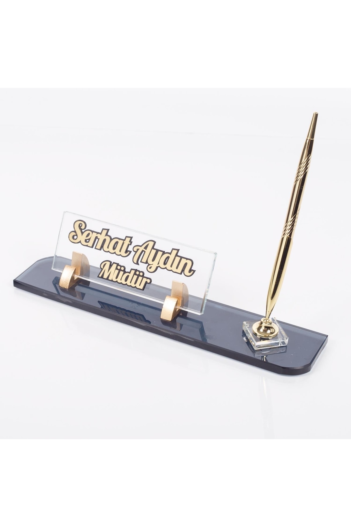 Ofistike Viva Tek Kalemli Kristal Kabartma Masa Isimliği Ofis Hediyesi ...