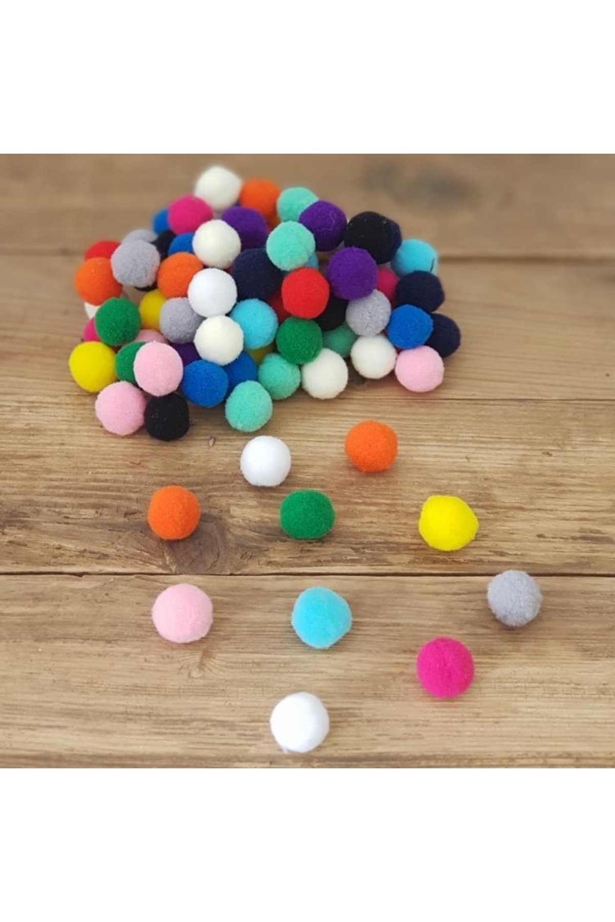 Mashotrend 15 Mm Peluş Ponpon - Renkli Ponpon 100 Adet - Pelüş Ponpon ...