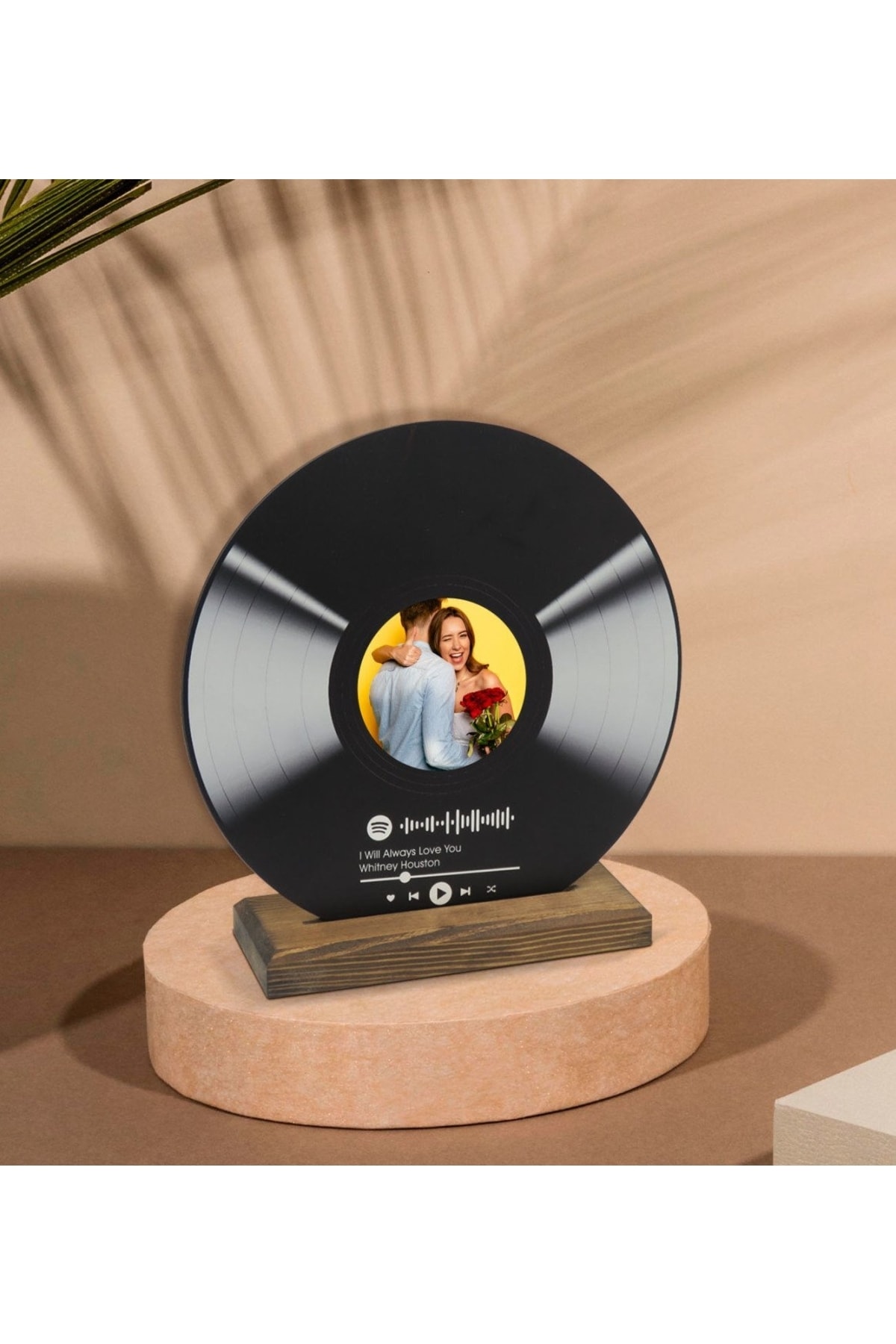 Bk Gift Kişiye Özel Fotoğraflı Spotify Barkodlu Ahşap Plak - Fiyatı ...