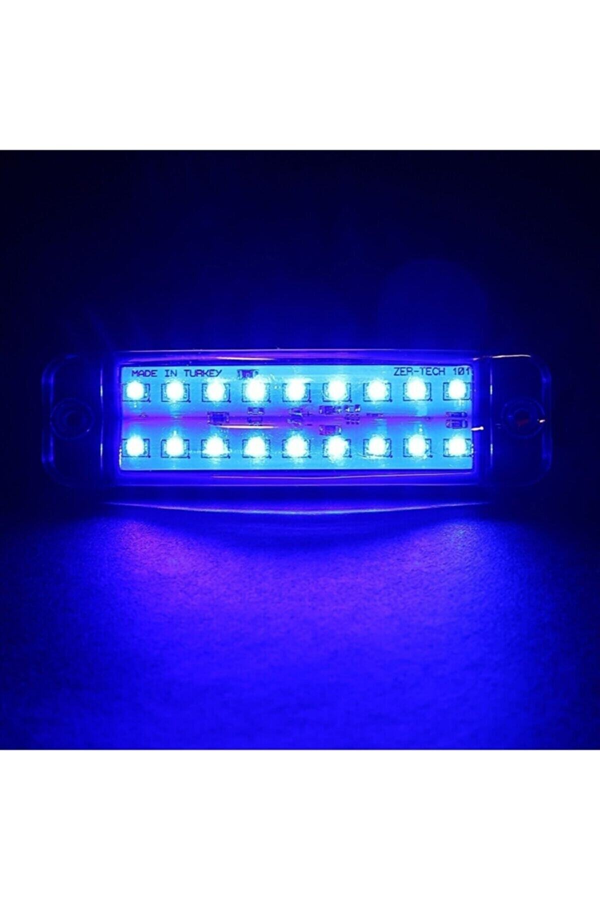 Koçyiğitler Otomotiv Çift Sıra Parmak Led Lamba 18 Ledli Mavi 24 Volt ...