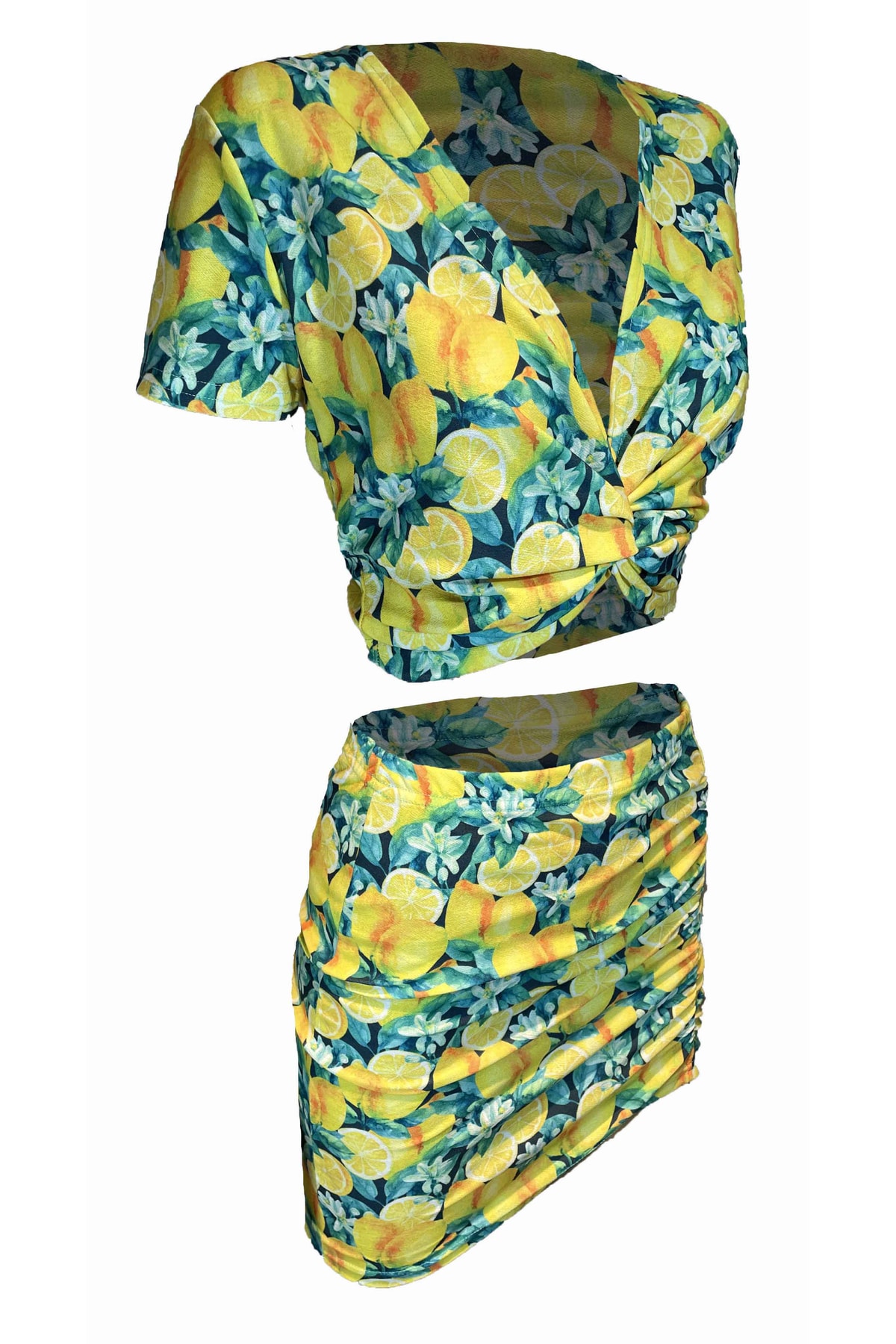 Bolder Fiona Lemon Pattern Double Set - Trendyol