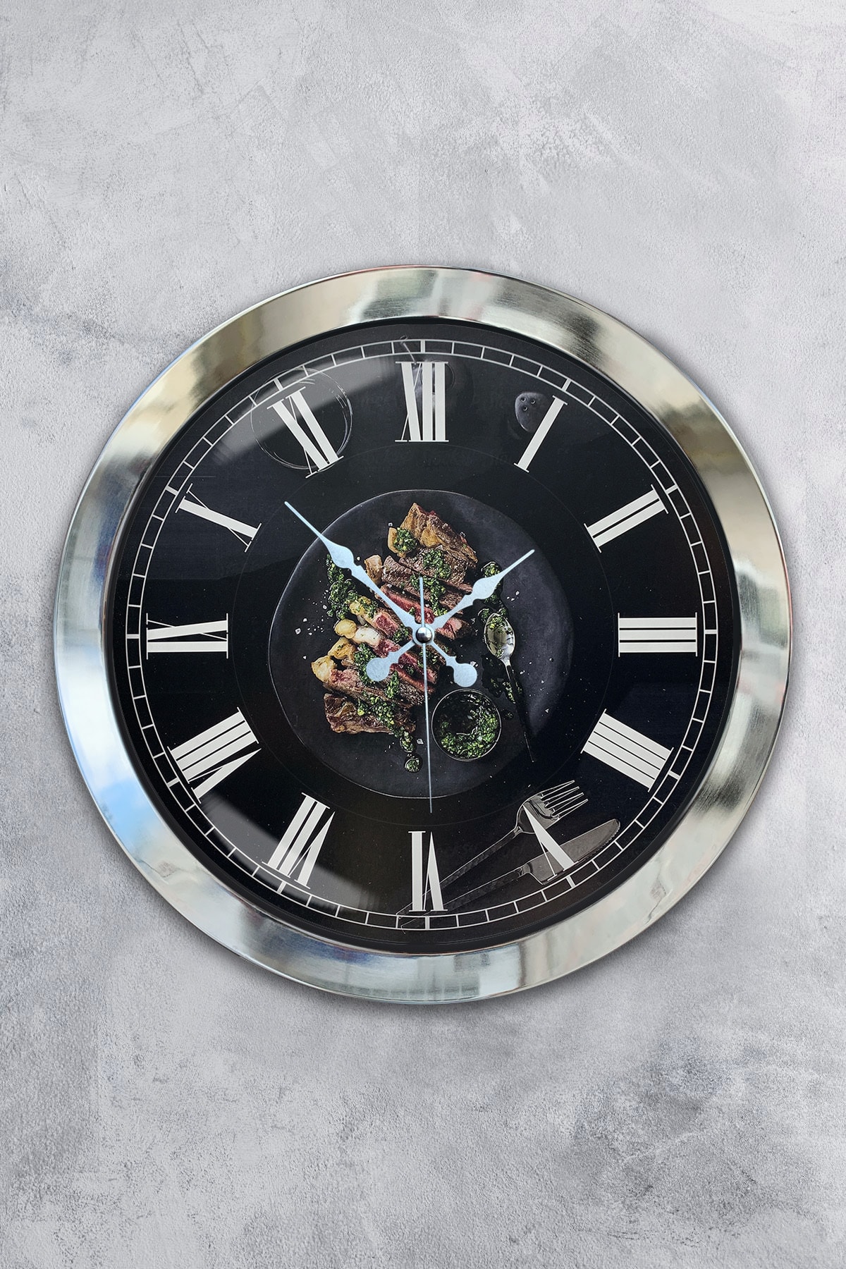 Genel Markalar Dekoratif 36 Cm Krom Metal Mutfak Duvar Saati Fiyatı ...