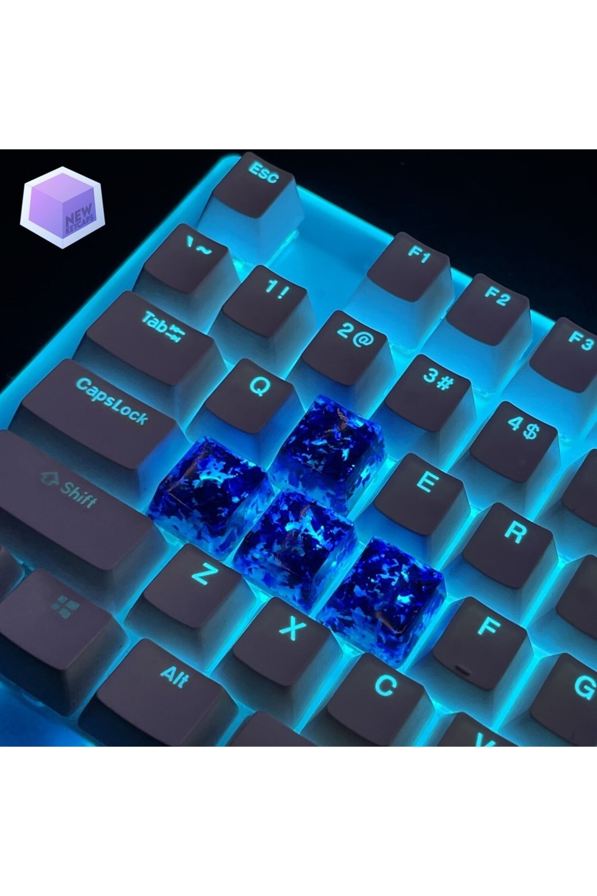 New Keycaps Deep Ocean W-a-s-d Ve Yön Tuşları Dörtlü Set Mekanik Klavye ...