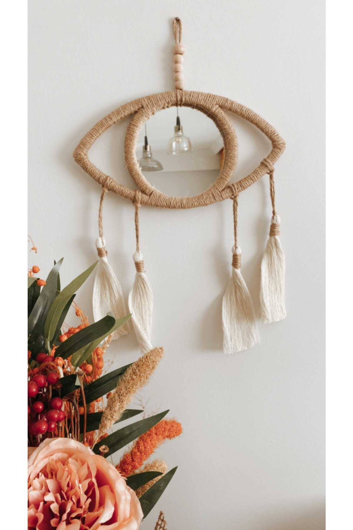 B&Y Designe Duvar Dekorasyonu/ Kapı Süsü / Jüt Balkon Süsü / Göz Ayna ...