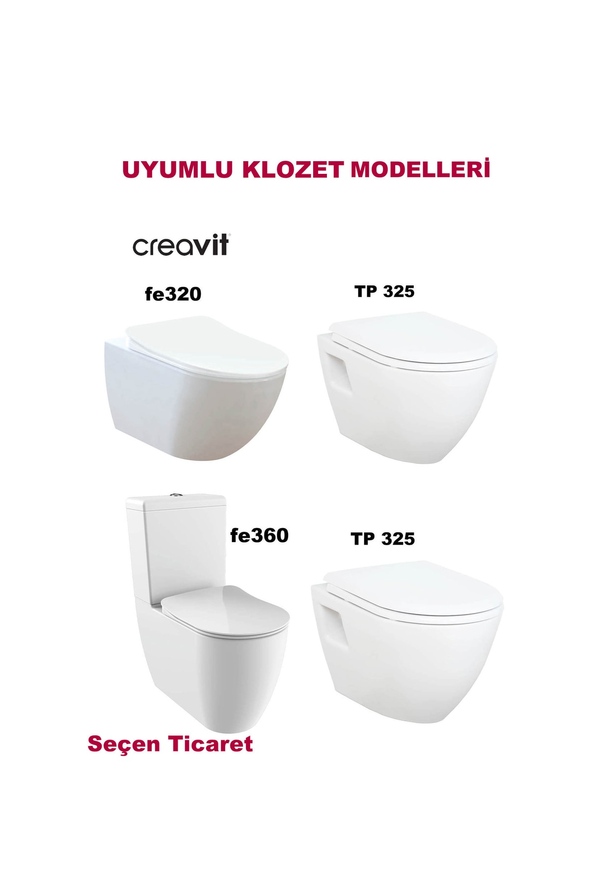 Creavit Duck Thermoplast Yavaş Kapanan Beyaz Klozet Kapağı - Fiyatı ...