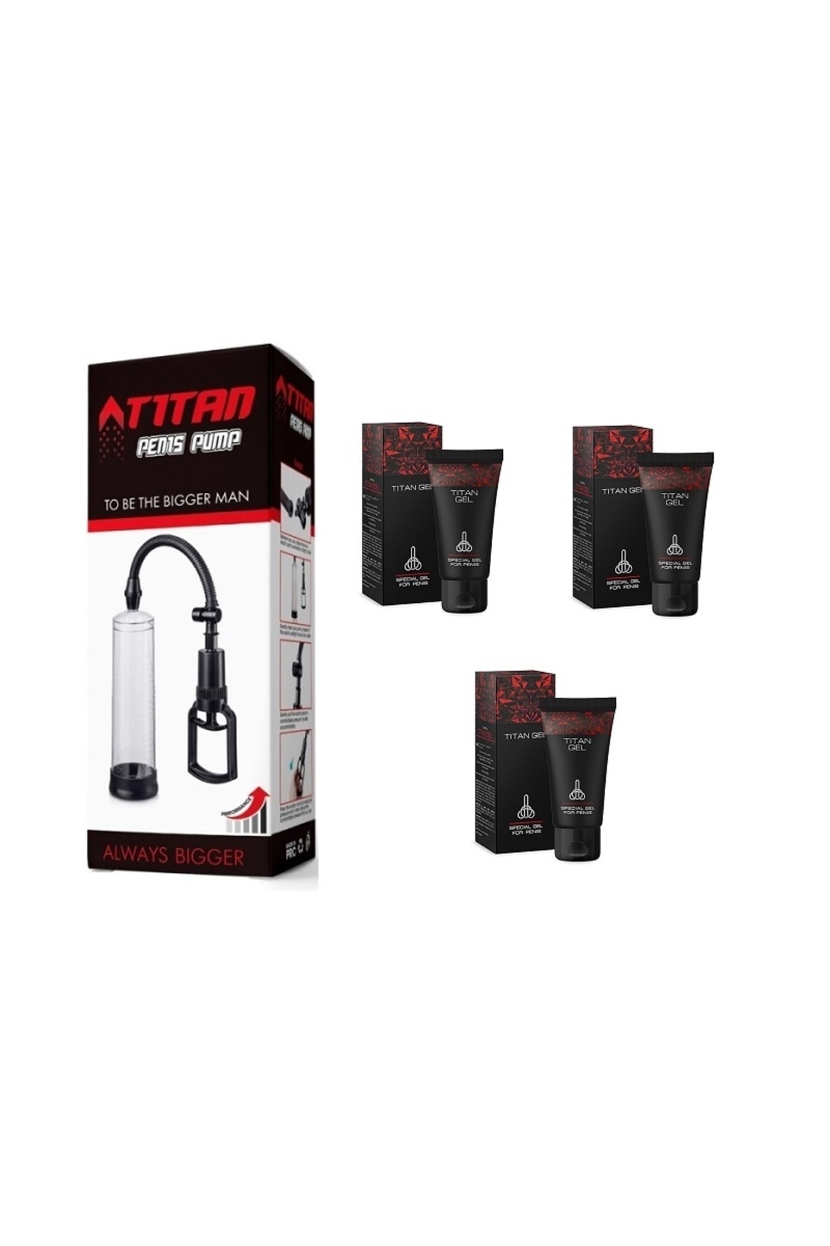 Titan Penis Pompa Seti - Penis Pompası + 3 Kutu Penis Bakım Kremi ...