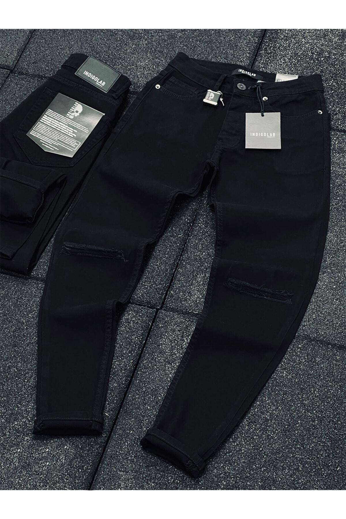 INDIGOLAB Erkek Siyah Jean Pantolon Lazer Ve Aksesuar Detaylı Fiyatı ...