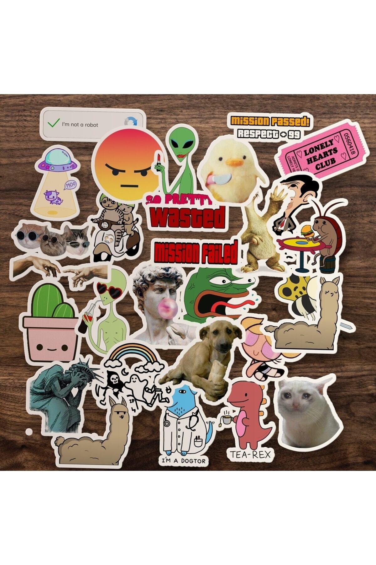 Stickir 30'lu Eğlenceli Komik Sticker Paketi - Internet Memes ...