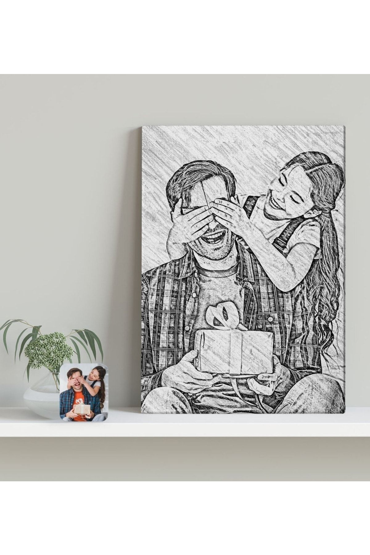 Bk Gift Kişiye Özel Babalar Günü Hediyesi Karakalem Fotoğraflı Kanvas ... Bk Gift Kişiye Özel Babalar Günü Hediyesi Karakalem Fotoğraflı Kanvas ...