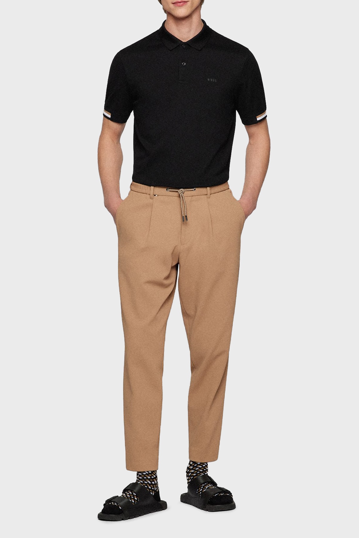 BOSS Logolu Regular Fit Düğmeli % 100 Pamuk Polo T Shirt Erkek Polo ...