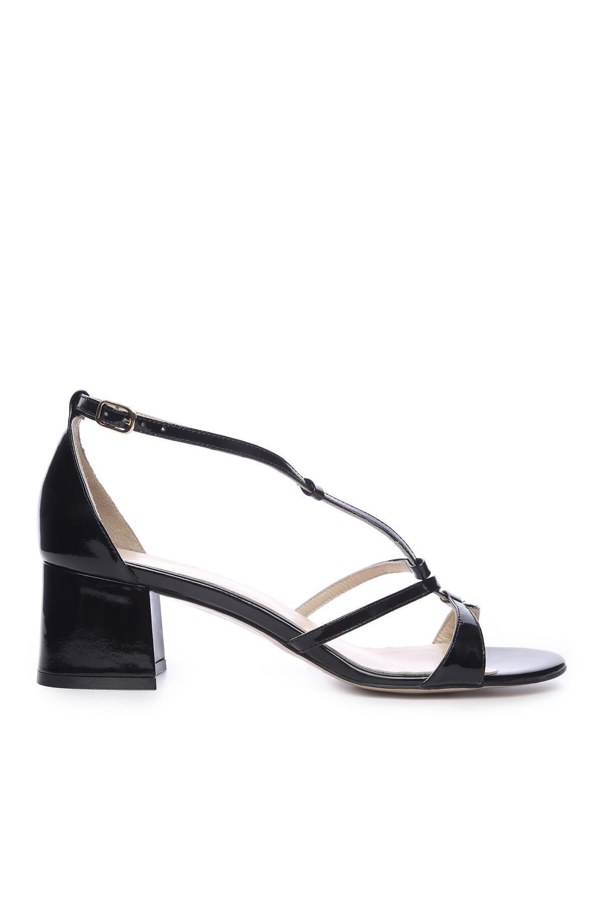 KEMAL TANCA Hakiki Deri Siyah Kadın Topuklu Ayakkabı