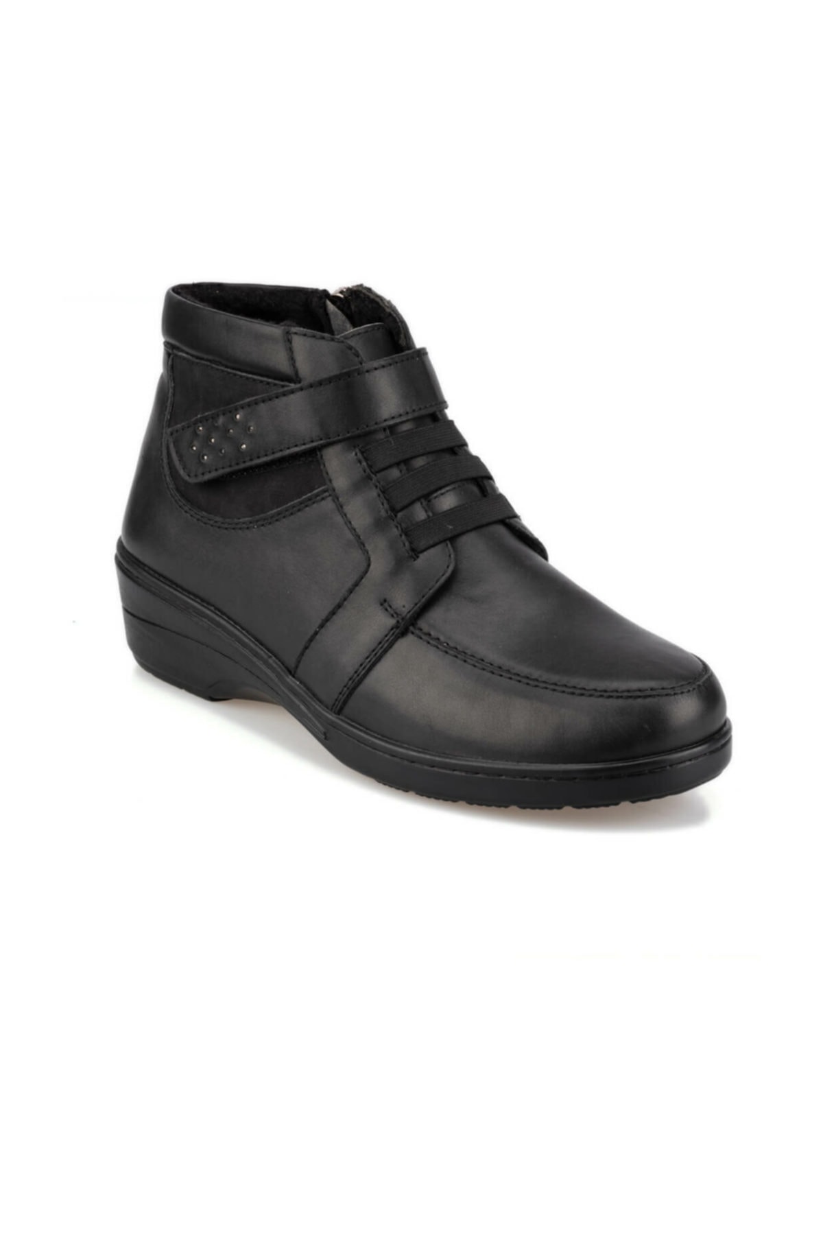 Polaris 5 Nokta Hakiki Deri Siyah Kadın Bot