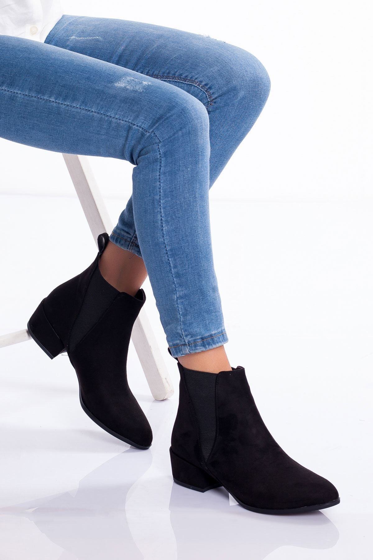 Ayakkabı Frekansı Piera Bot SİYAH SÜET Ayakkabı Frekansı Piera Bot SİYAH SÜET