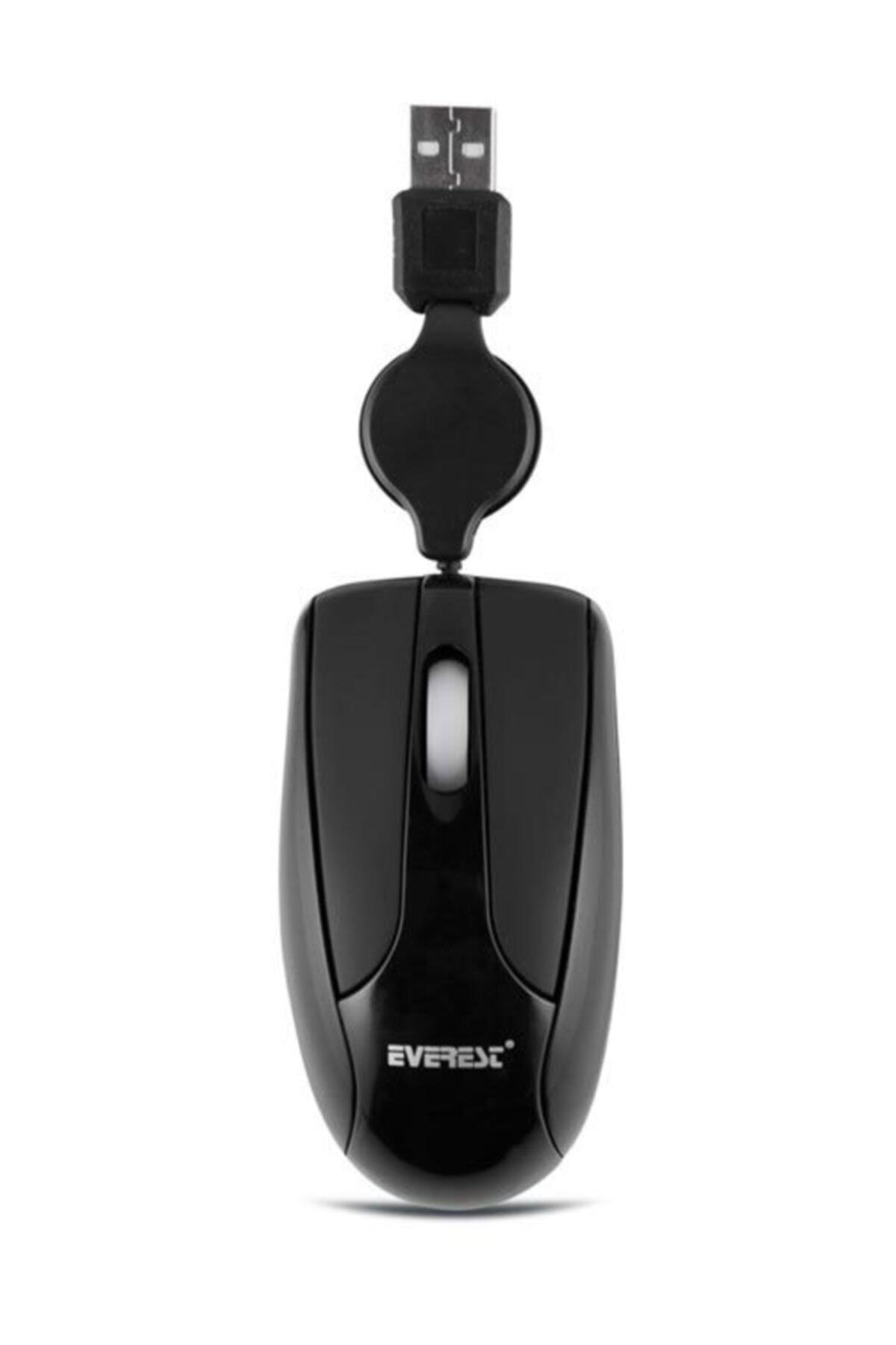 Everest Sm-333 Siyah Usb Kablolu Makaralı