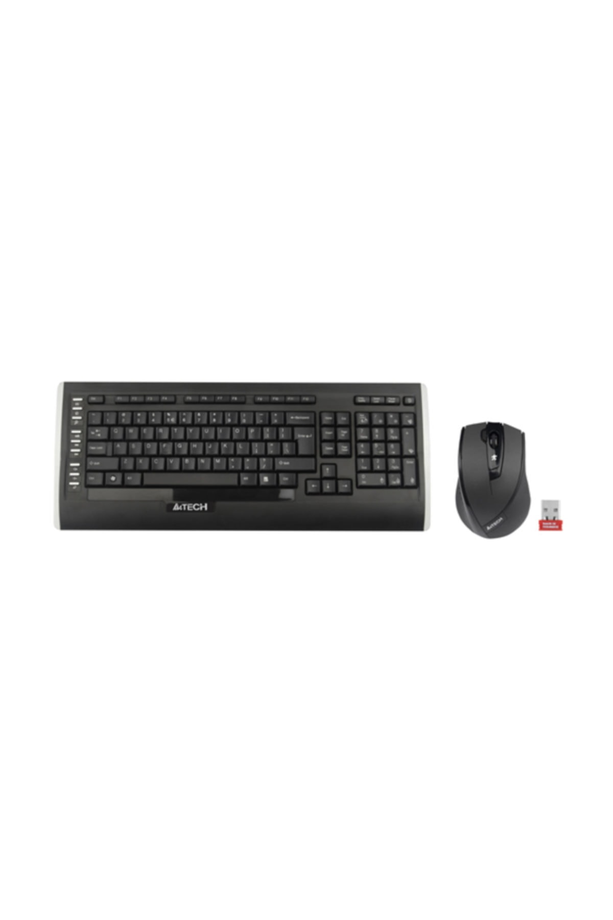 A4 Tech 9300F Kablosuz Multimedya Türkçe F Klavye Optik Mouse Siyah Set A4 Tech 9300F Kablosuz Multimedya Türkçe F Klavye Optik Mouse Siyah Set