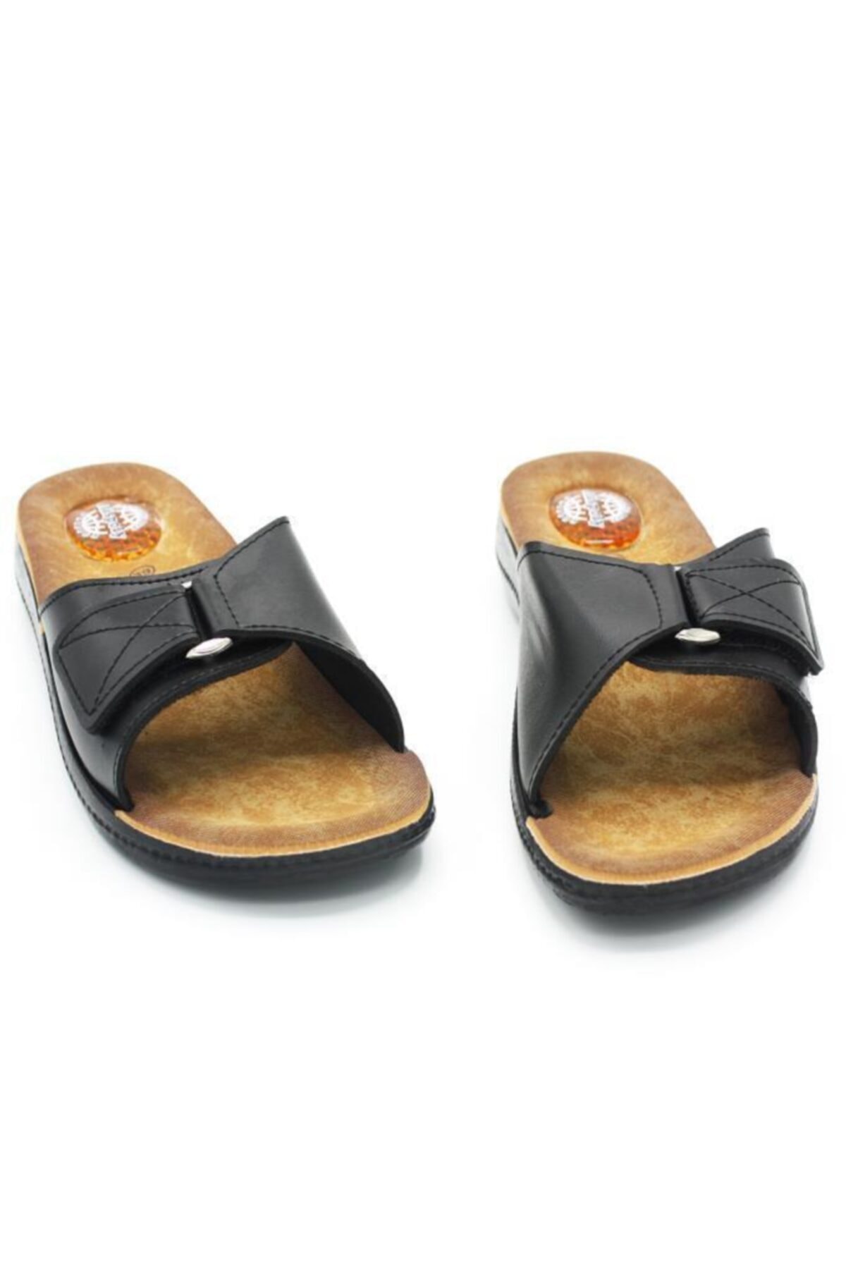 ARYAN Siyah Kadın Terlik Jel Taban Topuk Dikeni Terliği