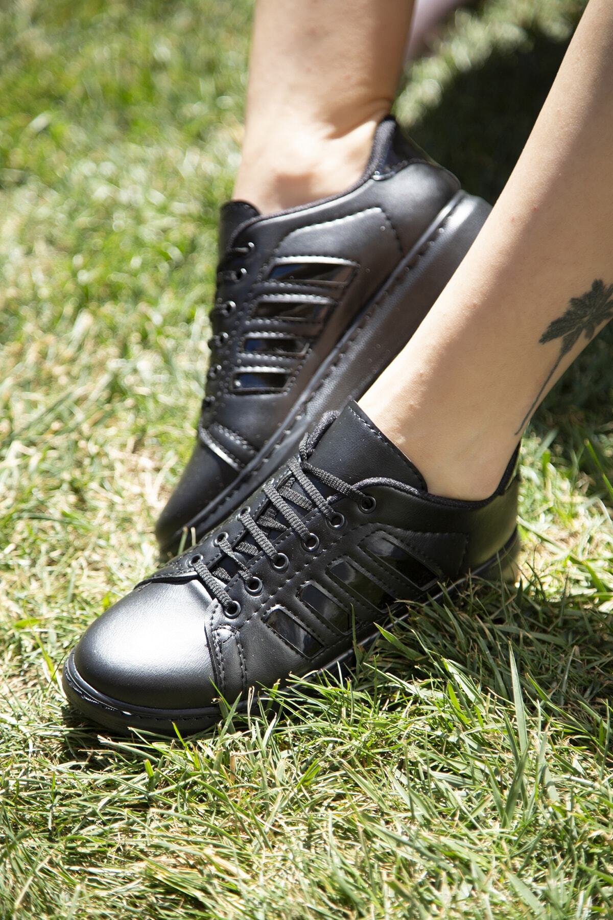 Kadınelishoes Siyah Kadın Spor Ayakkabı