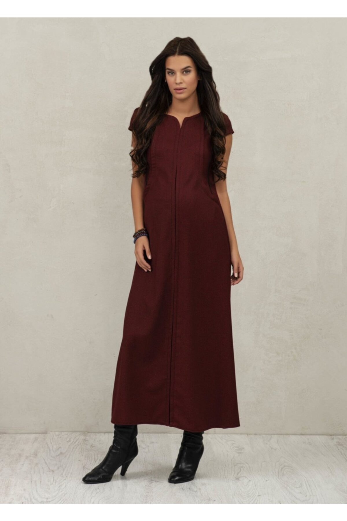 Even Fashion Hamile Giyim Biye Detaylı Uzun Hamile Elbise - Fiyatı ...