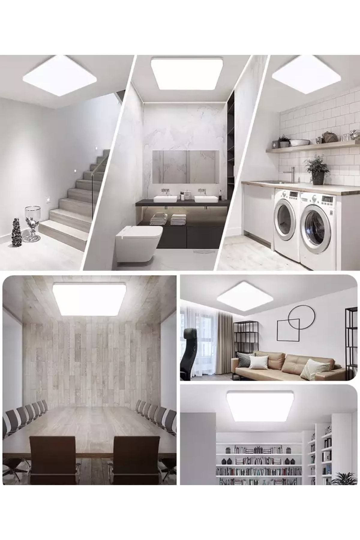 Fico Home Metal Kasa Modern Kare Led Avize Salon Oturma Odası Mutfak ...