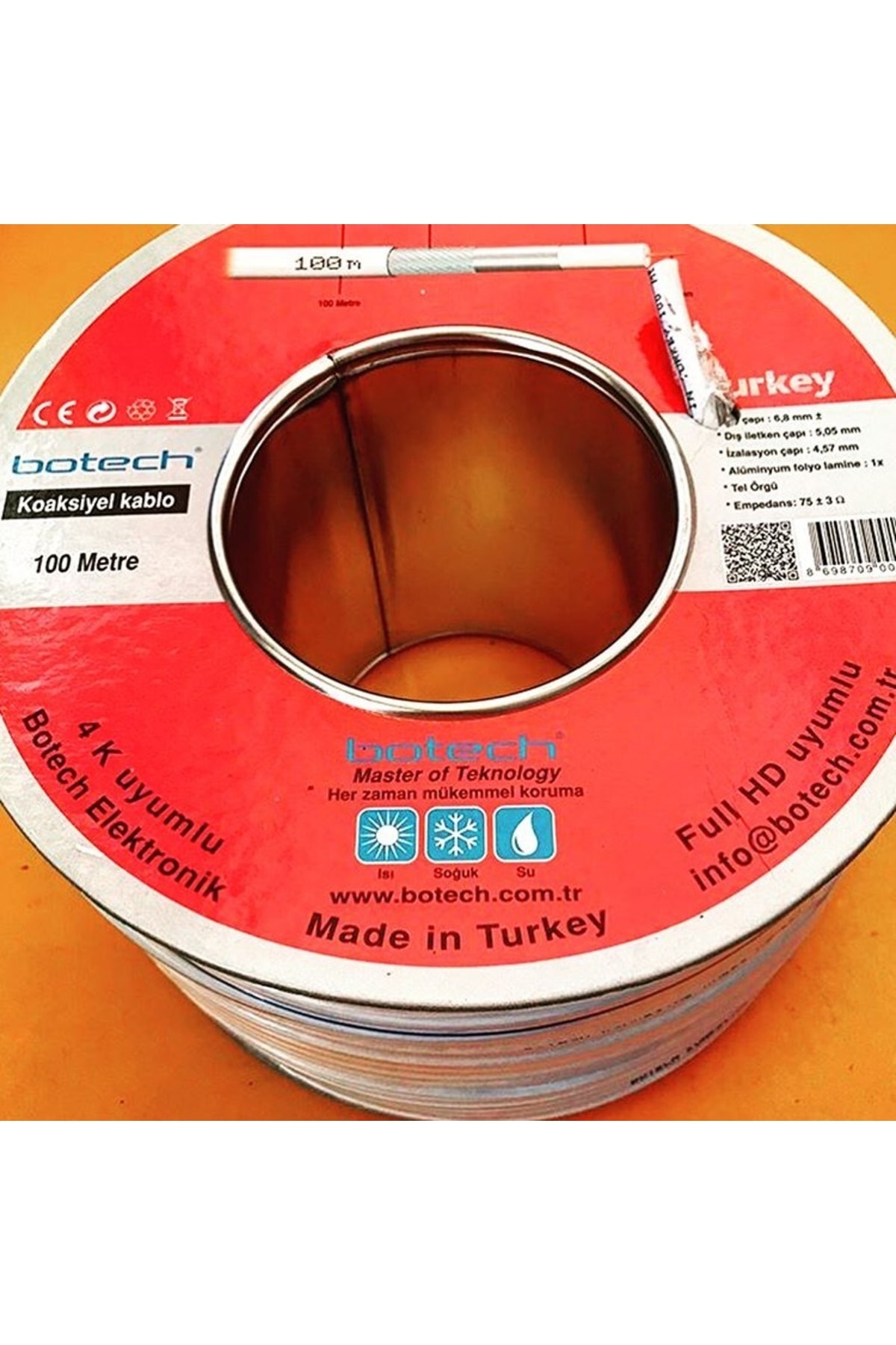 jetavm Botech RG6U4 4K UHD Anten Kablosu 100 Metre Fiyatı, Yorumları - Trendyol