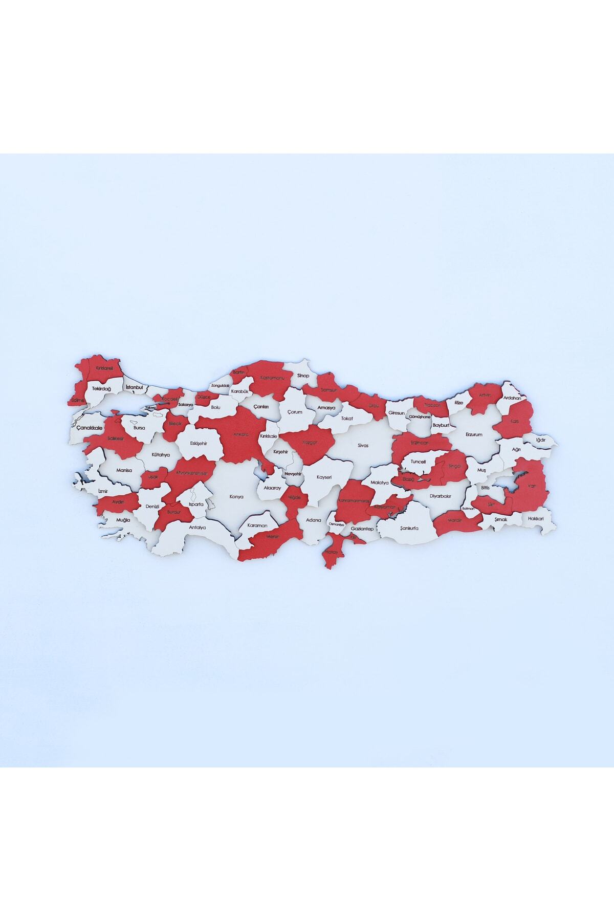 Colorfull Worlds 3D Wooden Turkey Map, Three-Dimensional Wooden Wall ...