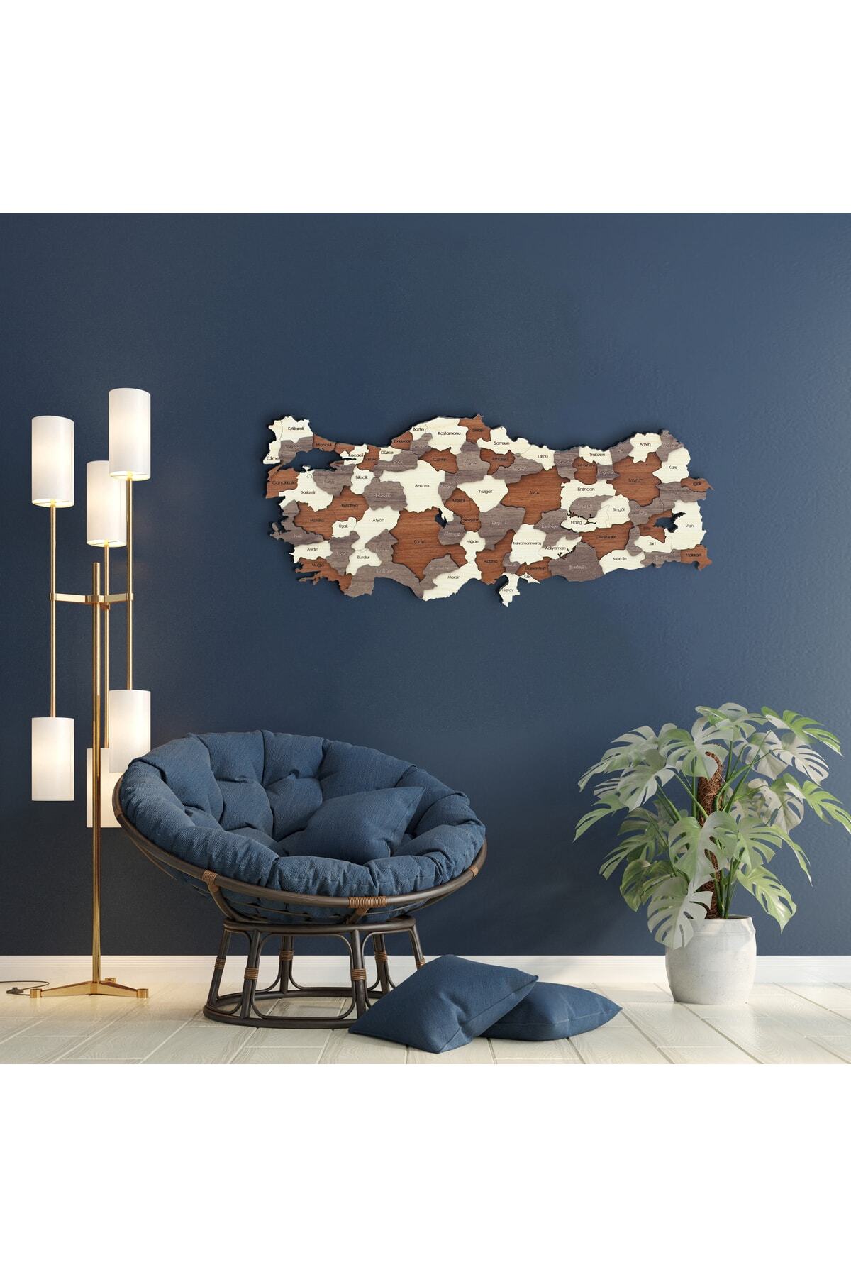 Colorfull Worlds 3D Wooden Turkey Map, Three-Dimensional Wooden Wall ...