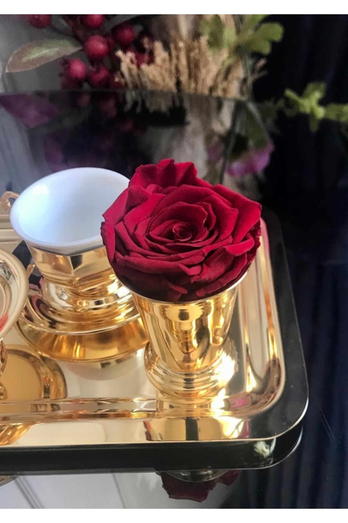 MELT HOME DESİGN Kırmızı Solmayan Ekvator Gülü - Fiyatı, Yorumları