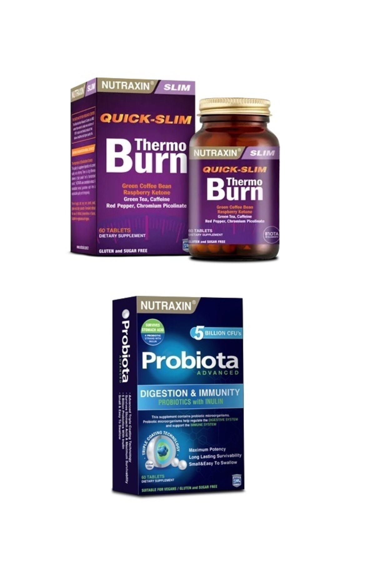 Nutraxin Ouick Slim Thermo Burn 60 Tablet Probiota 60 Tablet - Fiyatı, Yorumları