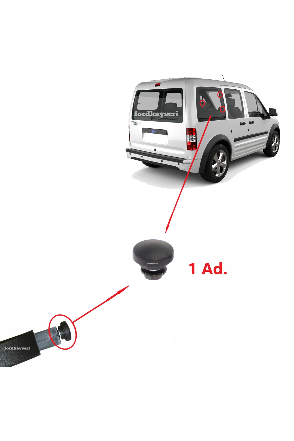 fkoto Connect Arka Kelebek Cam Mandal Civatası 1 Adet - Fiyatı, Yorumları